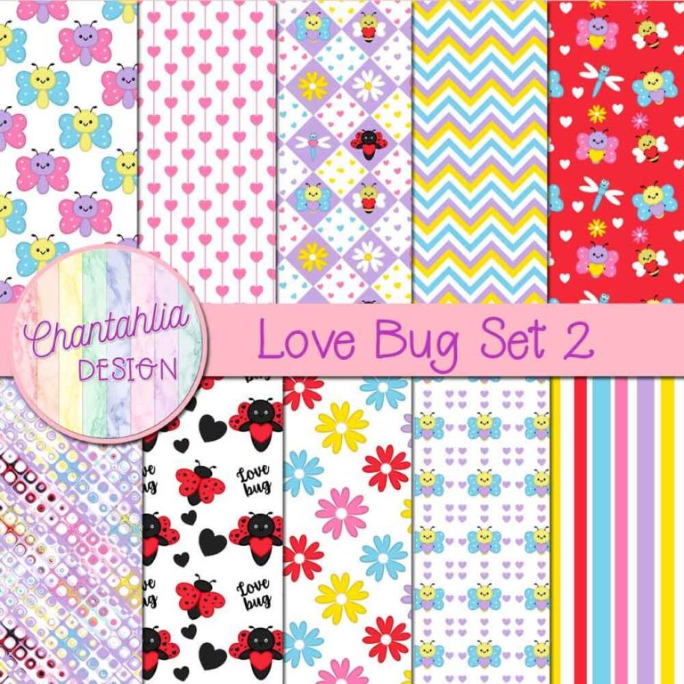 Love Bug Digital Papers