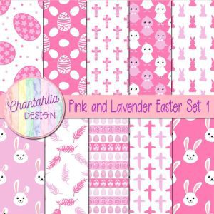 Pink and Lavender Easter Digital Papers
