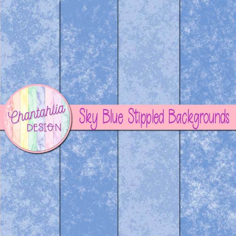 Sky Blue Stippled Digital Paper Backgrounds
