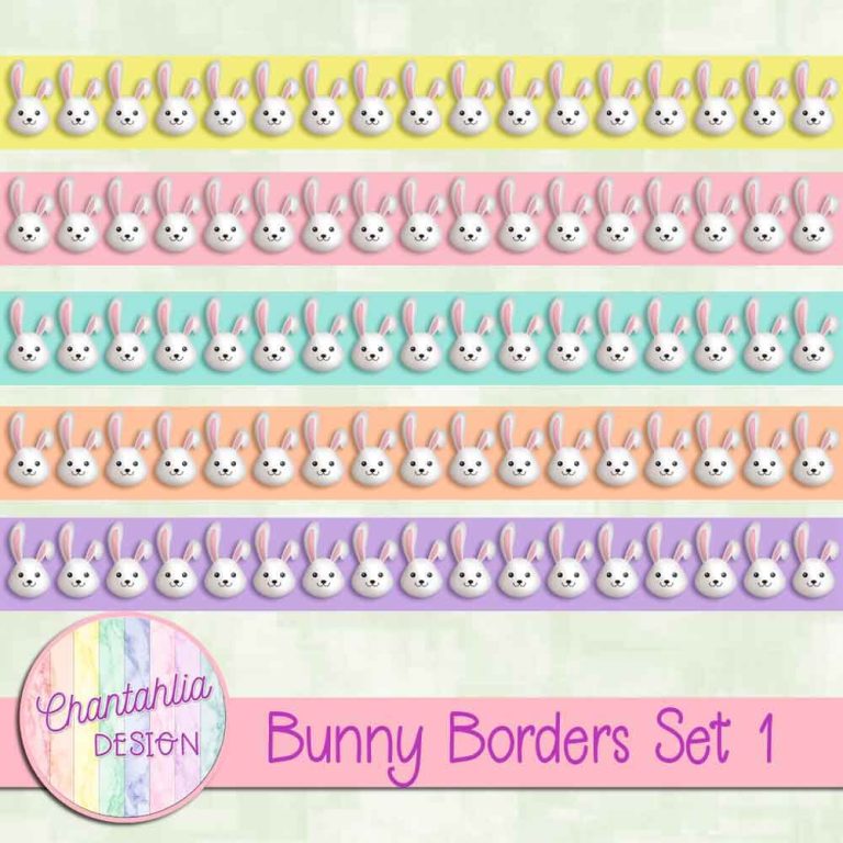 Easter Bunny Borders Set