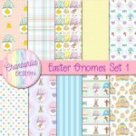 Easter Gnomes Digital Papers