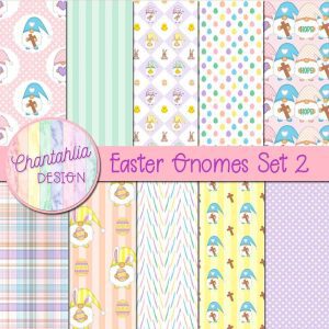 Easter Gnomes Digital Papers