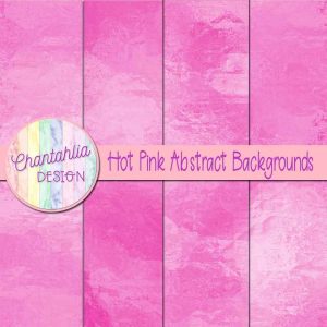 Hot Pink Abstract Digital Paper Backgrounds - Chantahlia Design