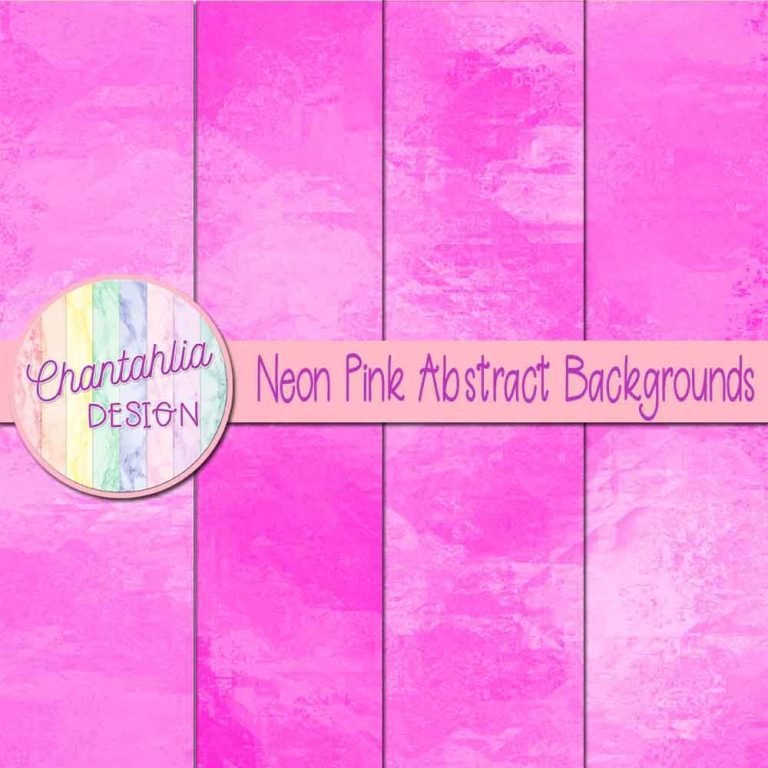 Neon Pink Abstract Digital Paper Backgrounds