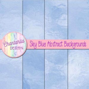 Sky Blue Abstract Digital Paper Backgrounds