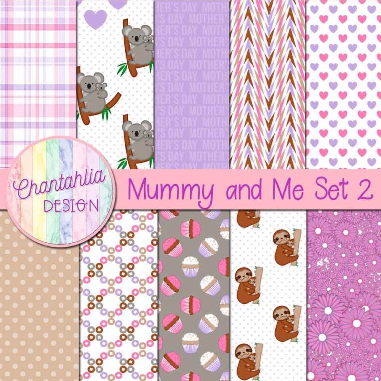 Mummy and Me Digital Papers