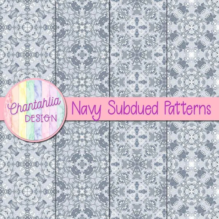 Navy Subdued Patterns