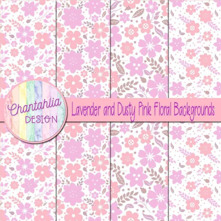 Lavender and Dusty Pink Floral Backgrounds