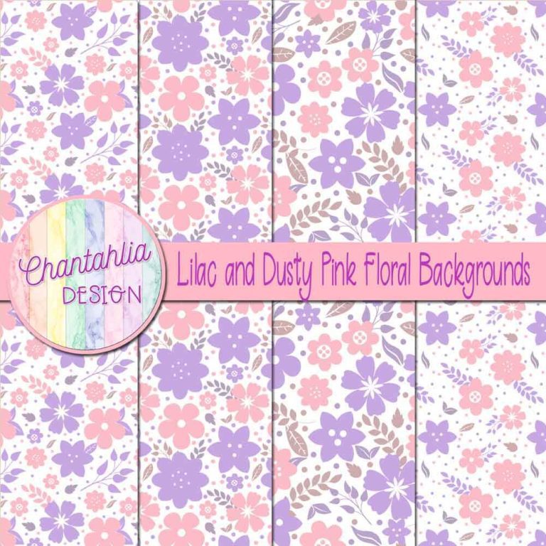 Lilac and Dusty Pink Floral Backgrounds