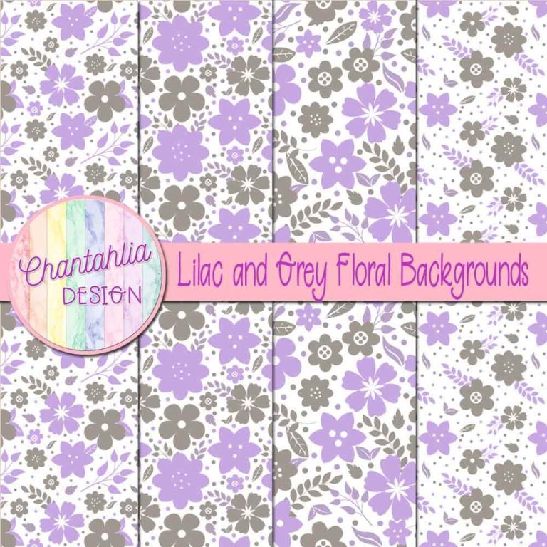 Lilac and Grey Floral Backgrounds