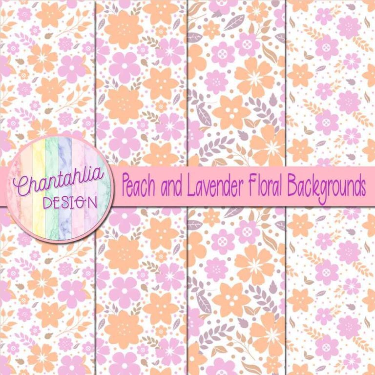 Peach and Lavender Floral Backgrounds