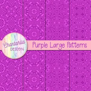 Purple Large Patterns Digital Papers