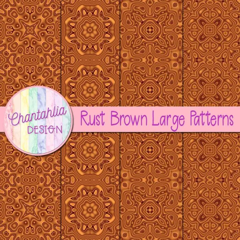 Rust Brown Large Patterns Digital Papers