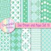 Sea Green and Aqua Digital Papers8