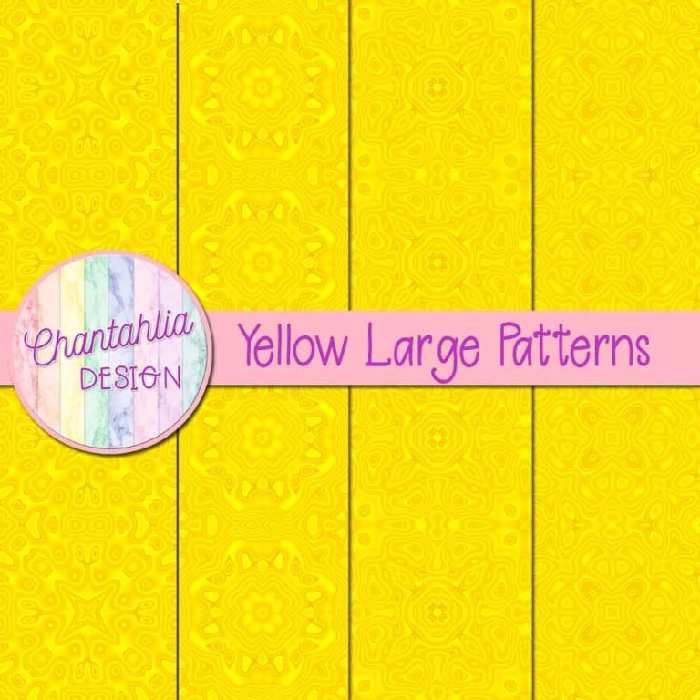 Yellow Large Patterns Digital Papers