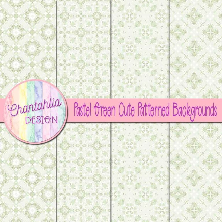 Pastel Green Cute Patterned Backgrounds