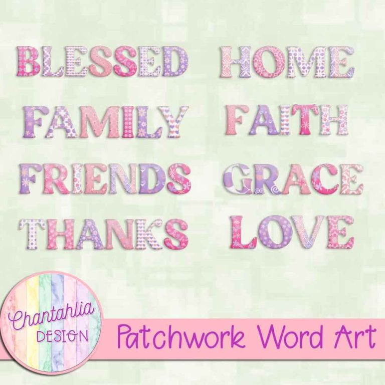 Patchwork Word Art