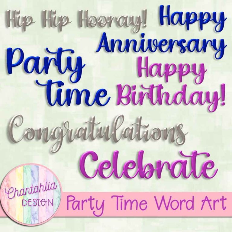 Party Time Word Art