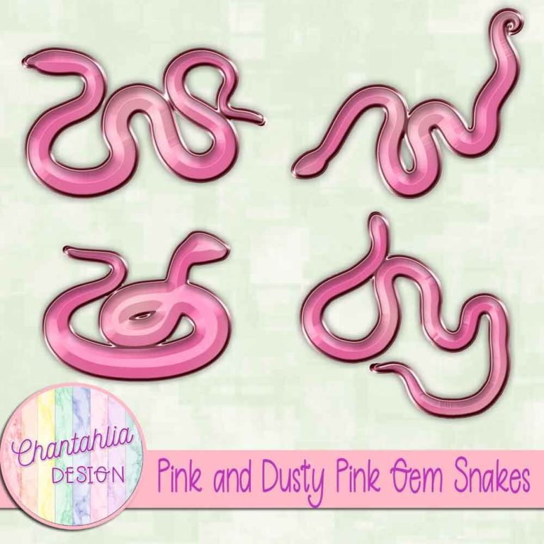 Pink and Dusty Pink Gem Snakes