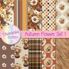 Autumn Flowers Digital Papers