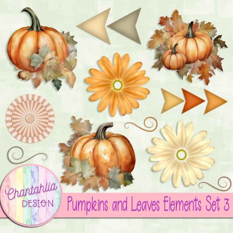 Pumpkins and Leaves Elements