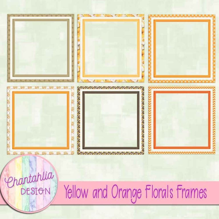 Yellow and Orange Florals Frames