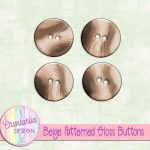Beige Patterned Gloss Buttons