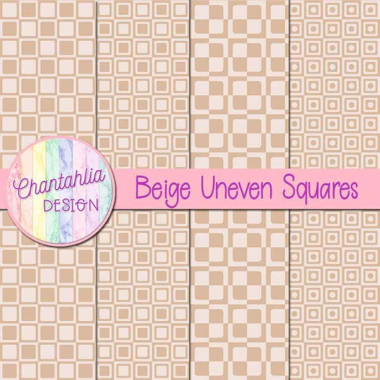Beige Uneven Squares Digital Papers