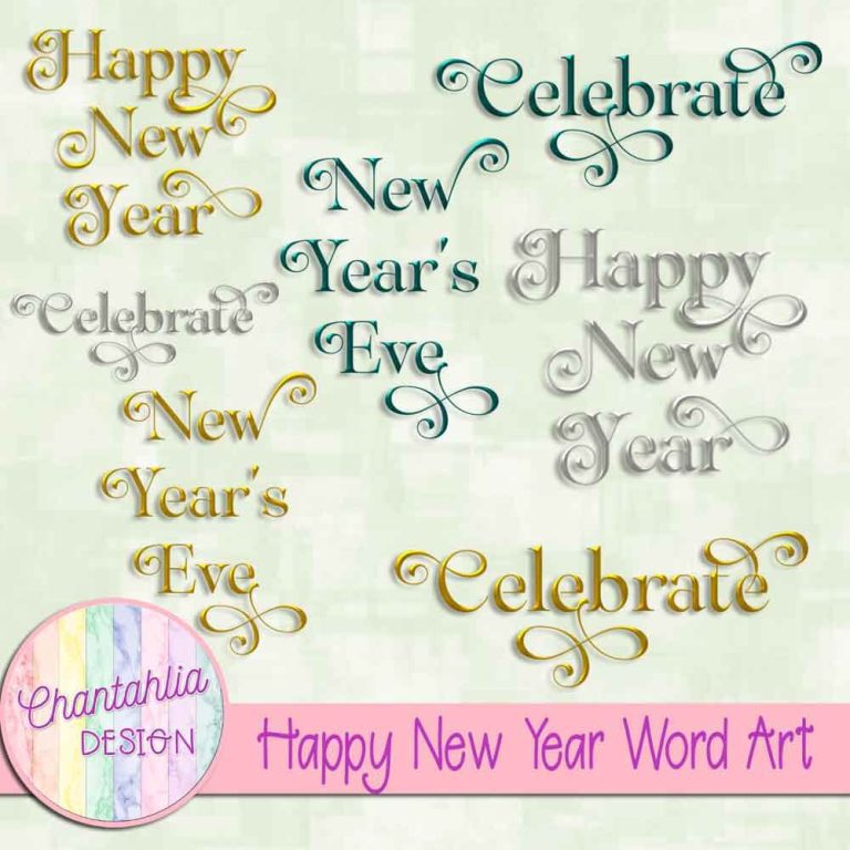 Happy New Year Word Art