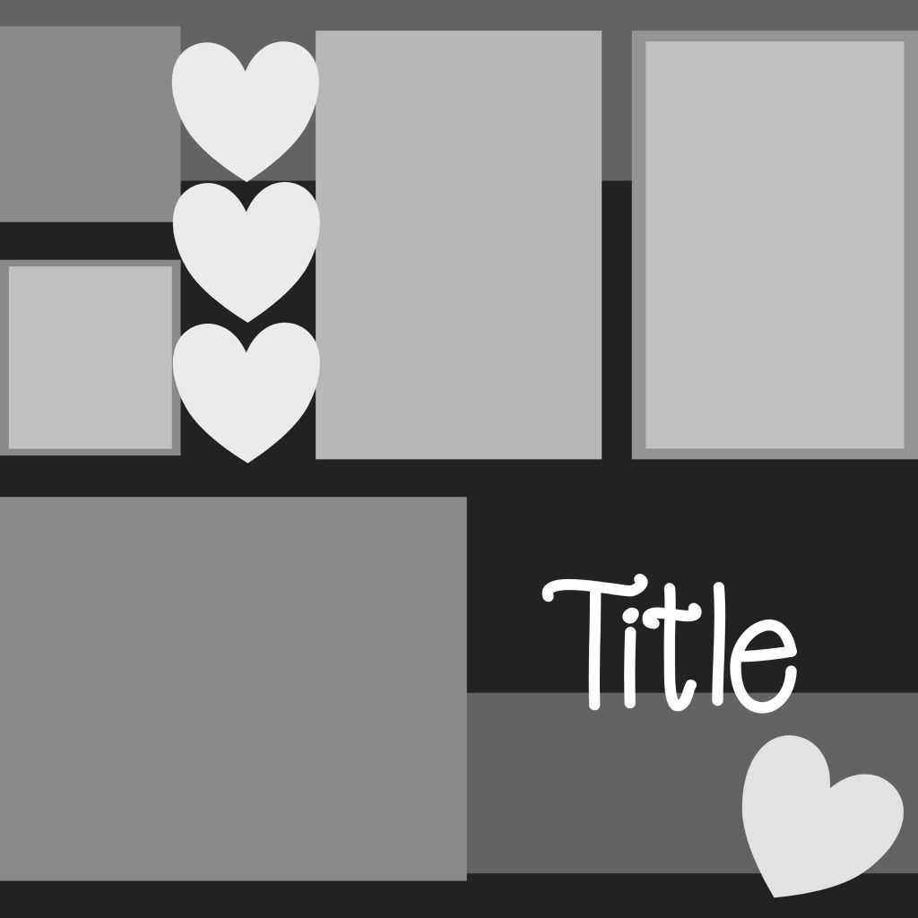 Digital Scrapbook Layout Template 322