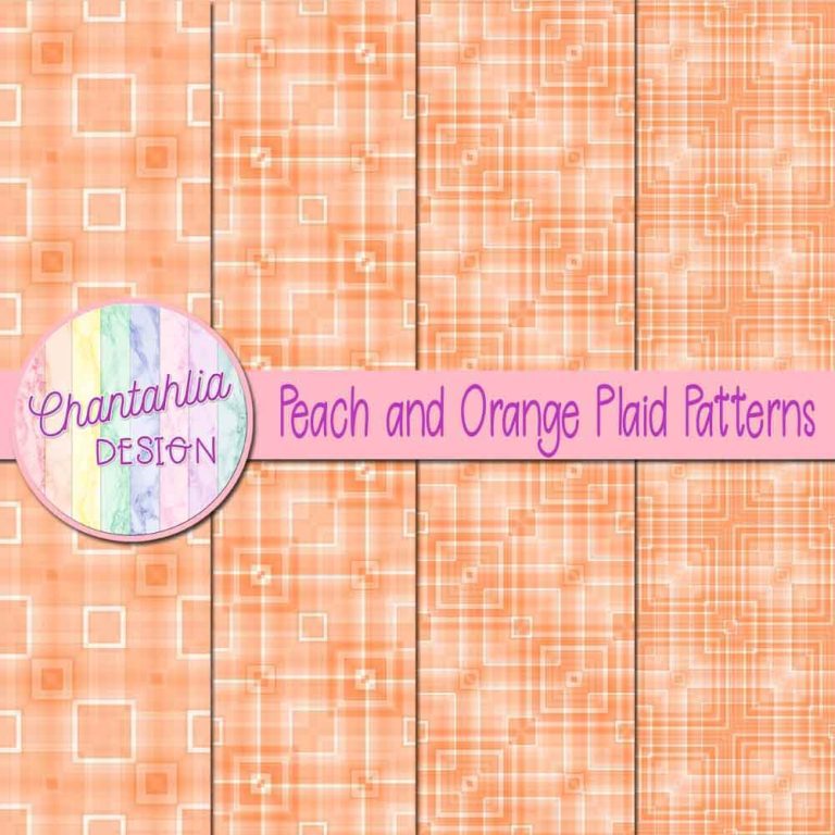 Peach and Orange Plaid Patterns