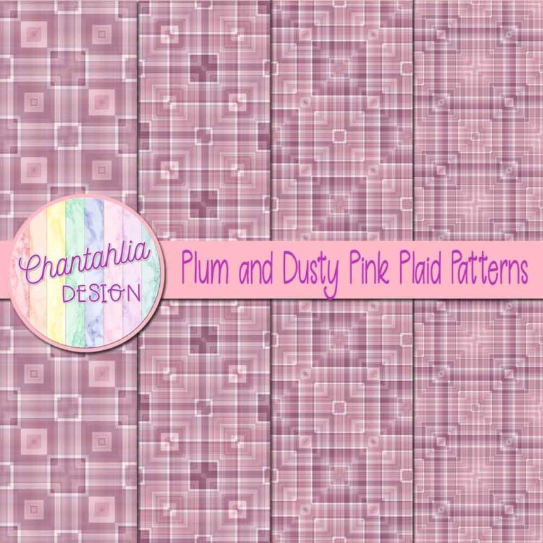 Plum and Dusty Pink Plaid Patterns