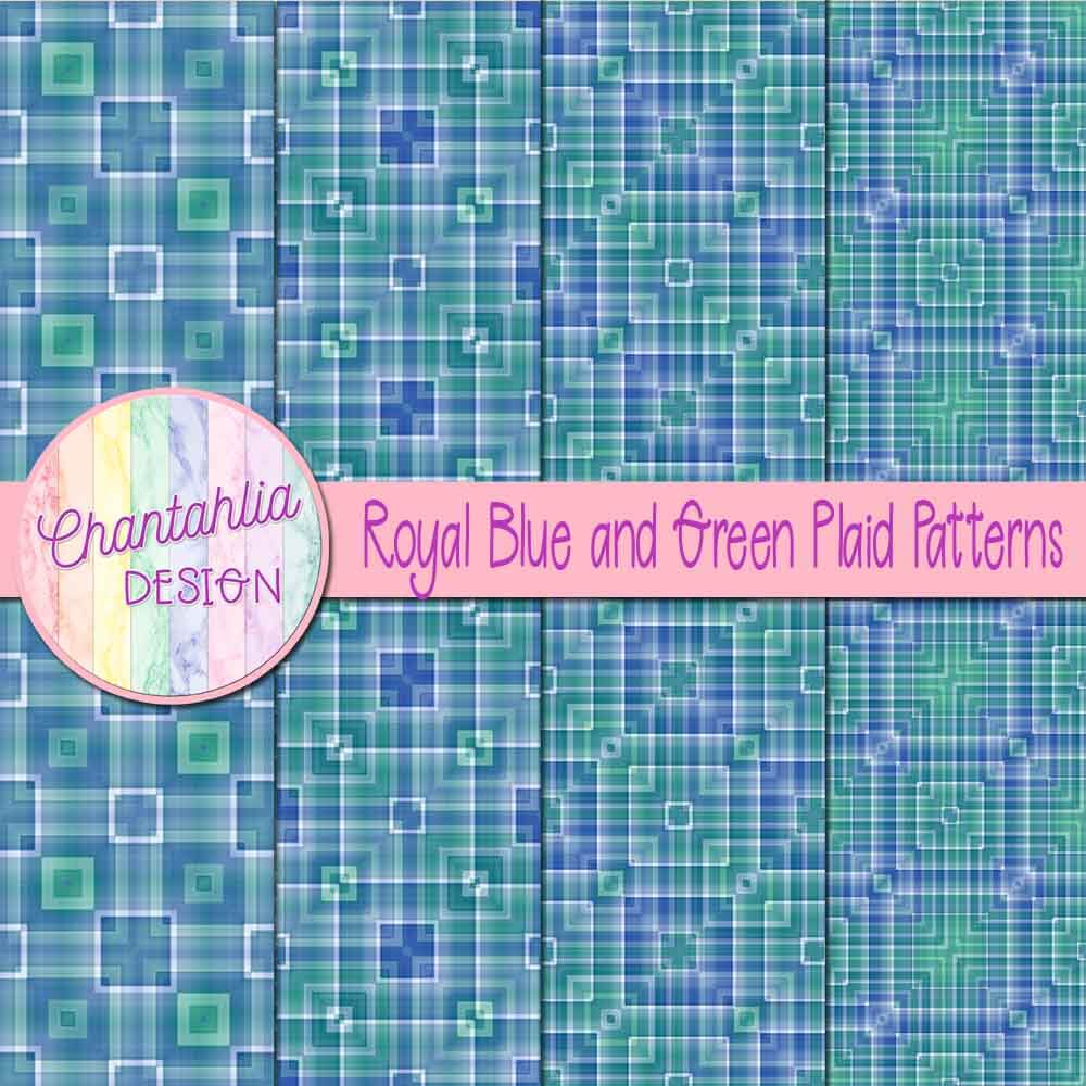 Royal Blue And Green Plaid Patterns Royal Blue And Green Plaid Patterns
