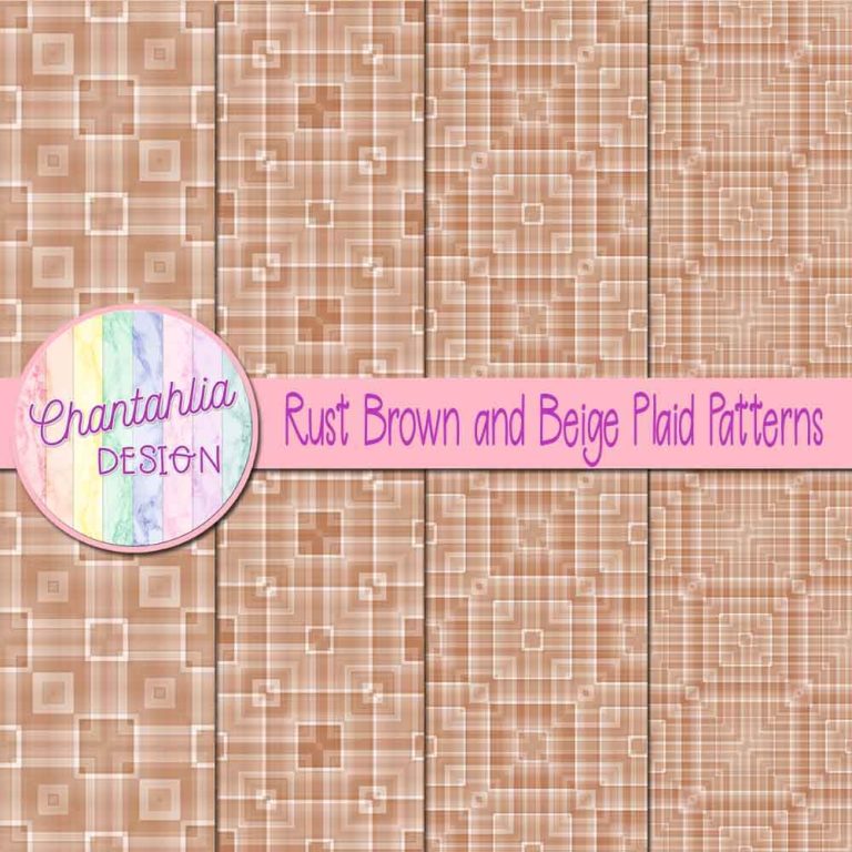 Rust Brown and Beige Plaid Patterns