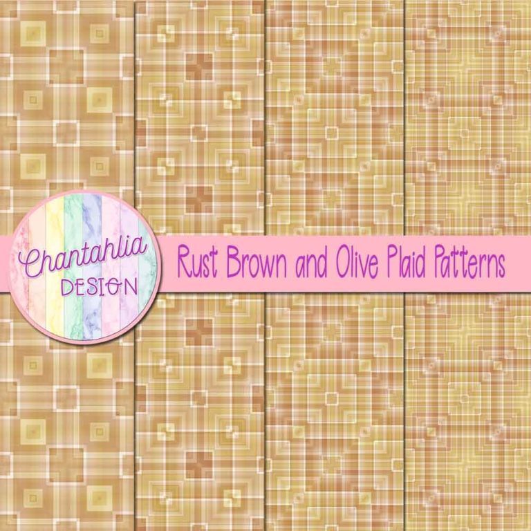 Rust Brown and Olive Plaid Patterns