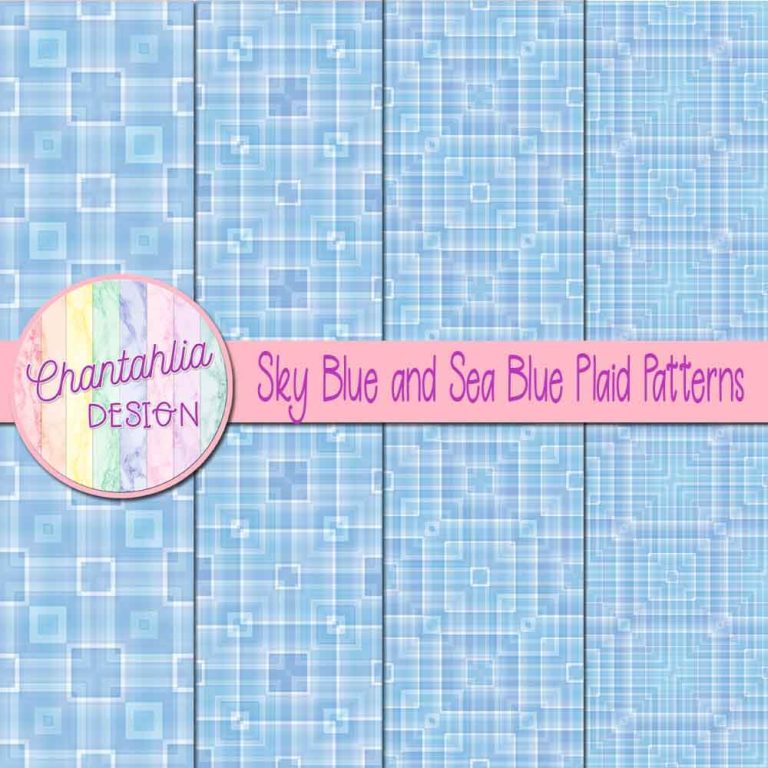 Sky Blue and Sea Blue Plaid Patterns Sky Blue and Sea Blue Plaid Patterns