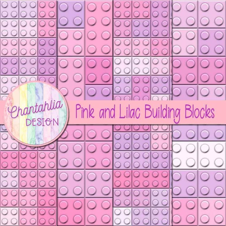 Pink and Lilac Building Blocks Digital Papers