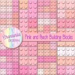 Pink and Peach Building Blocks Digital Papers