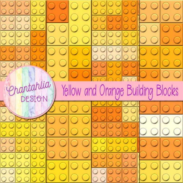 Yellow and Orange Building Blocks Digital Papers