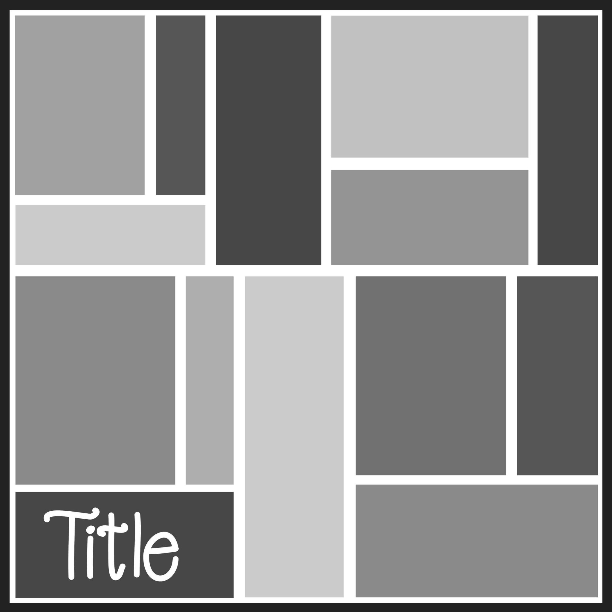 Digital Scrapbook Layout Template 331