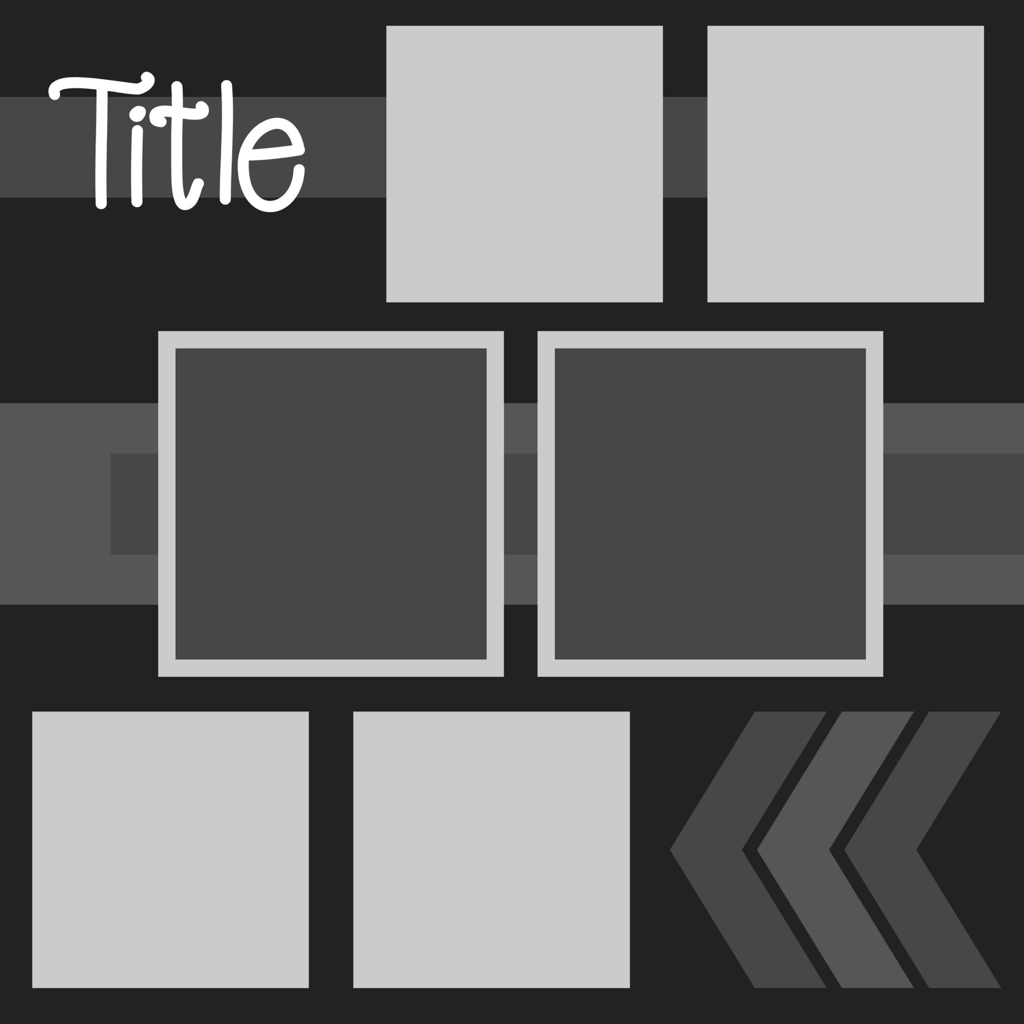 Digital Scrapbook Layout Template 333 - Chantahlia Design