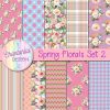 Spring Florals Digital Papers Set 2 - Chantahlia Design