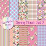 Spring Florals Digital Papers Set 2 - Chantahlia Design