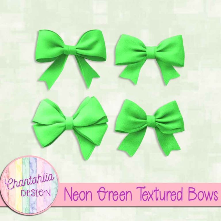 Neon Green Textured Bows