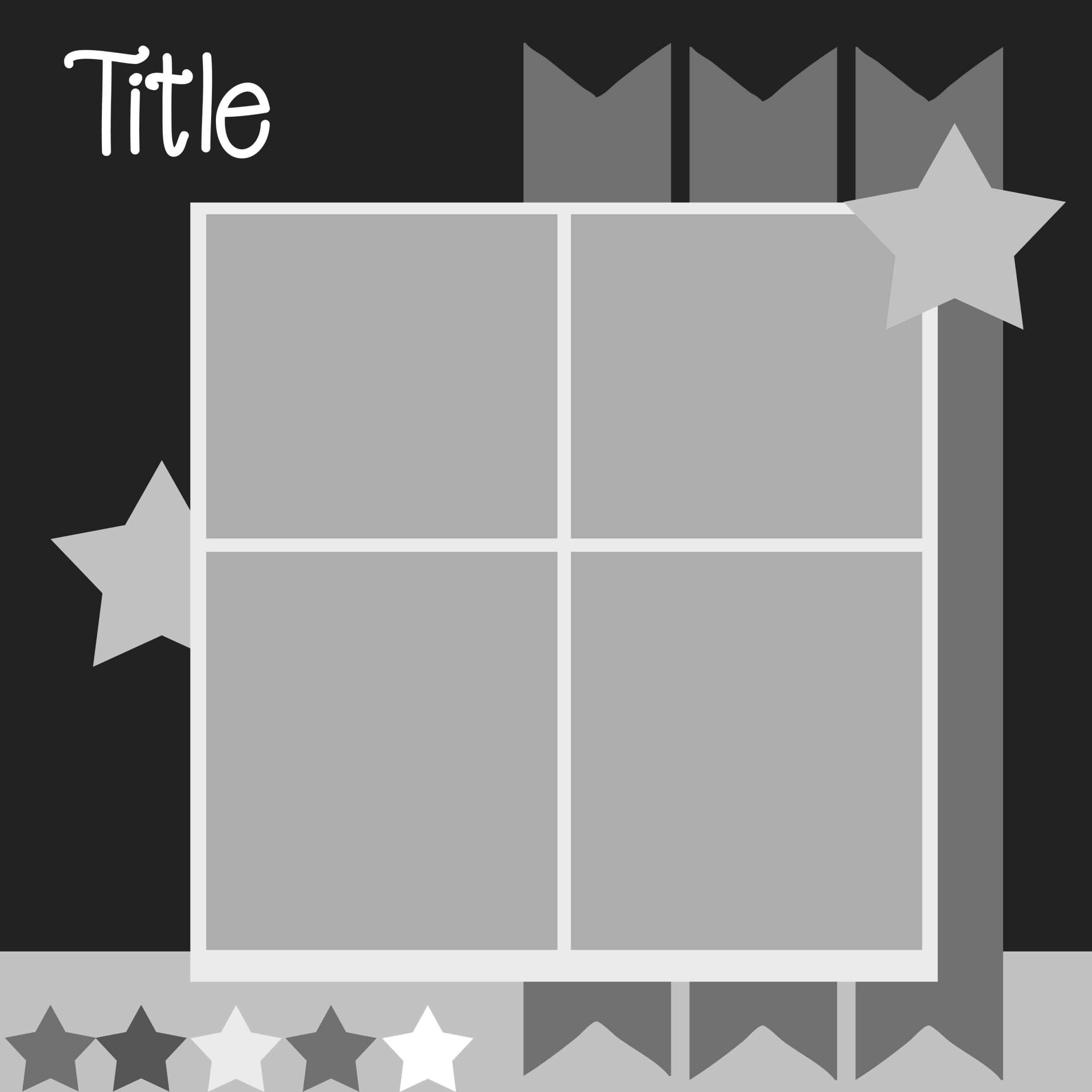 Digital Scrapbook Layout Template 335 - Chantahlia Design