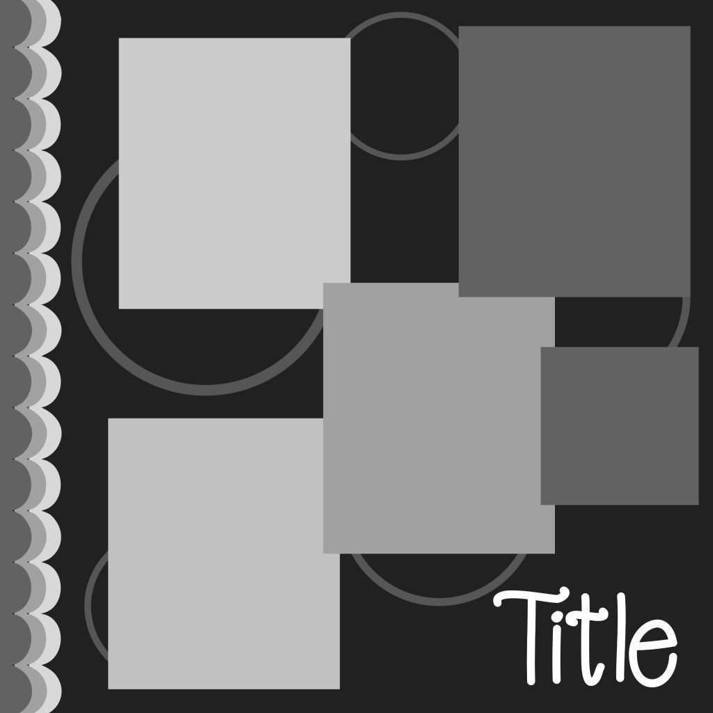 Digital Scrapbook Layout Template 341 - Chantahlia Design