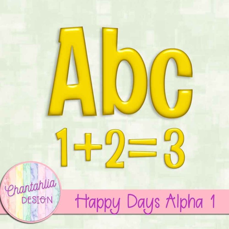 Free Alphas for Digital Scrapbooking, Bulletin Board Lettters and More