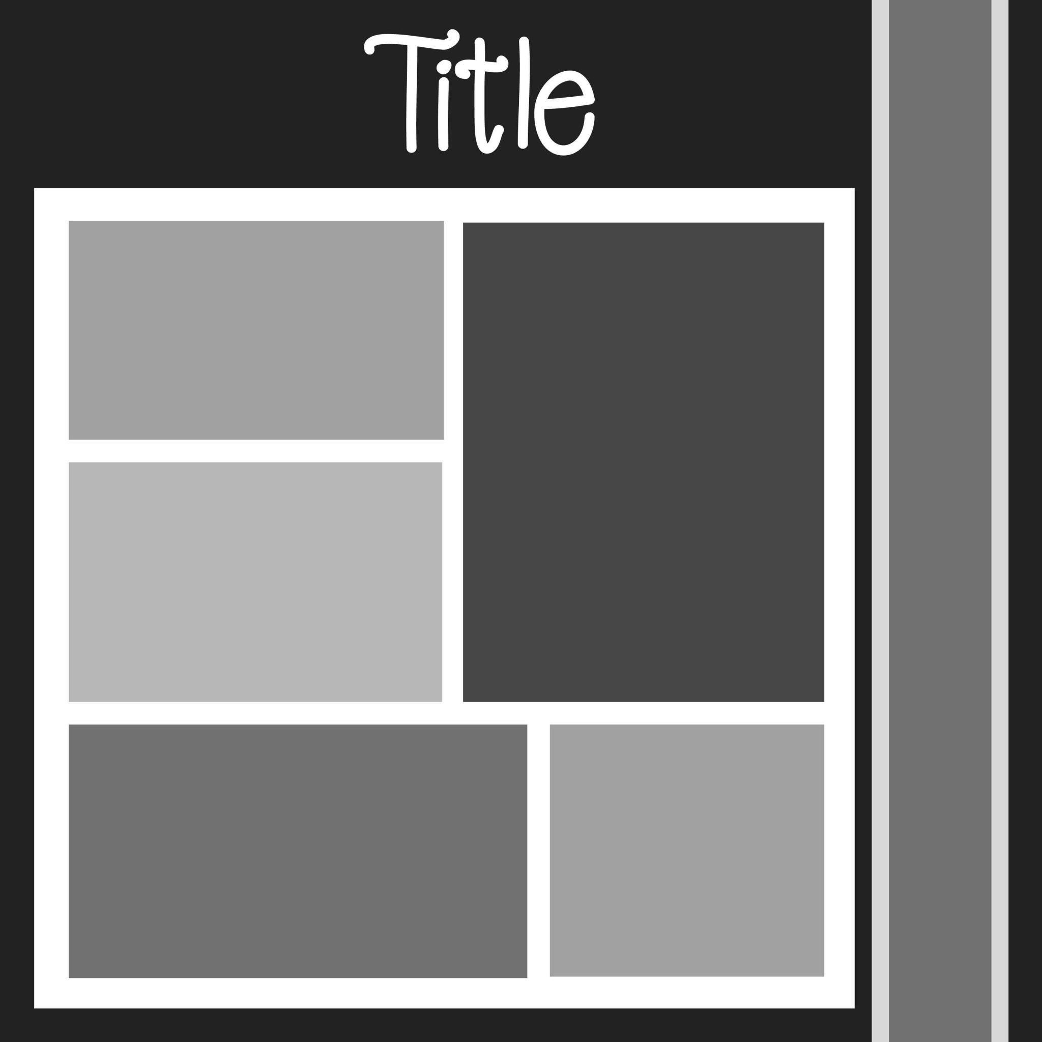 Digital Scrapbook Layout Template 365 - Chantahlia Design