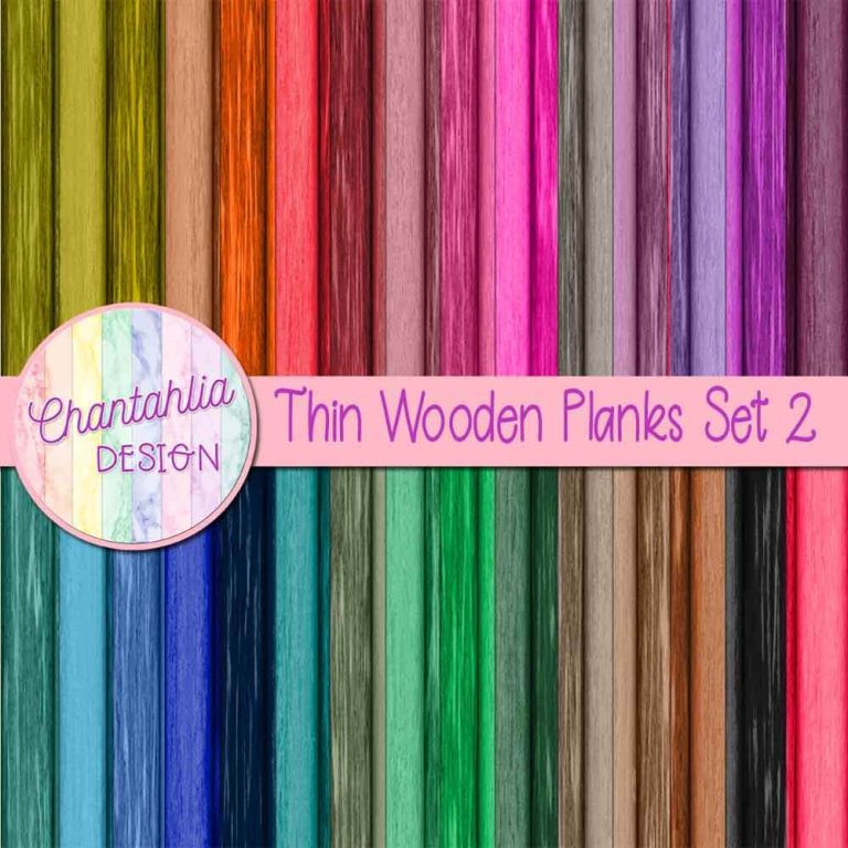 Thin Wooden Planks Digital Papers Set 2 - Chantahlia Design
