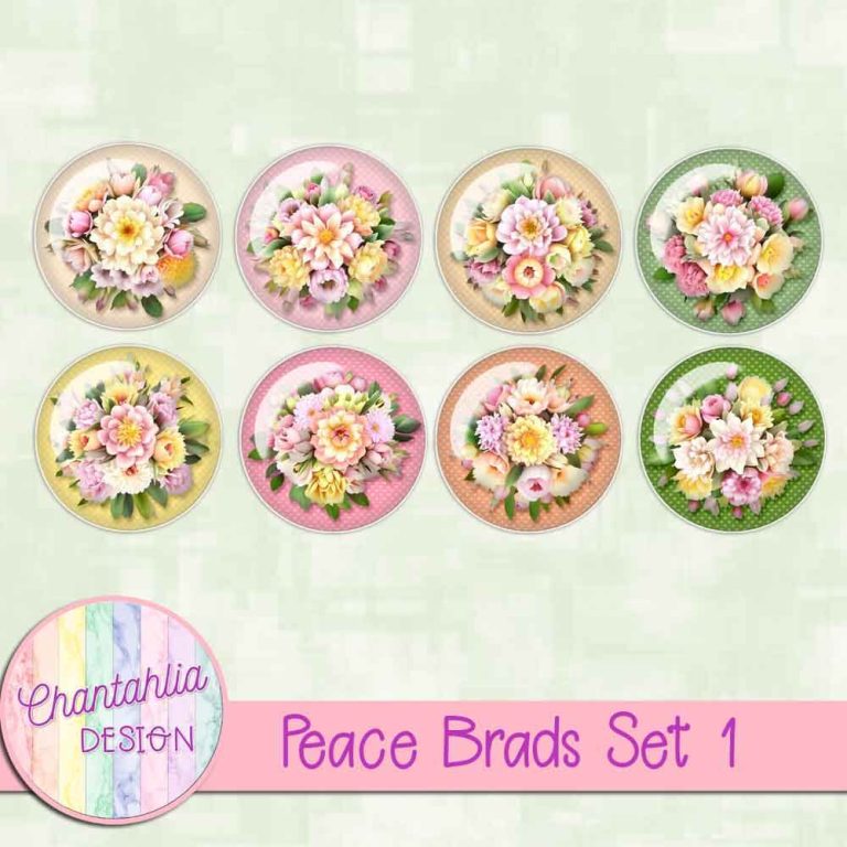 Peace Brads Set 1 - Chantahlia Design